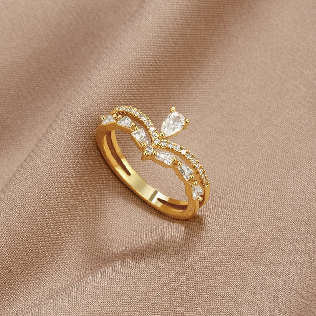 Valeria - Anillo de cristal elegante – Sofía & Lucas Joyería
